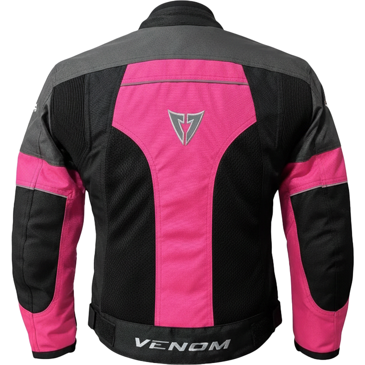 VENOM Dynamic - 4 Mevsim Kadın Motosiklet Montu - Siyah/Pembe